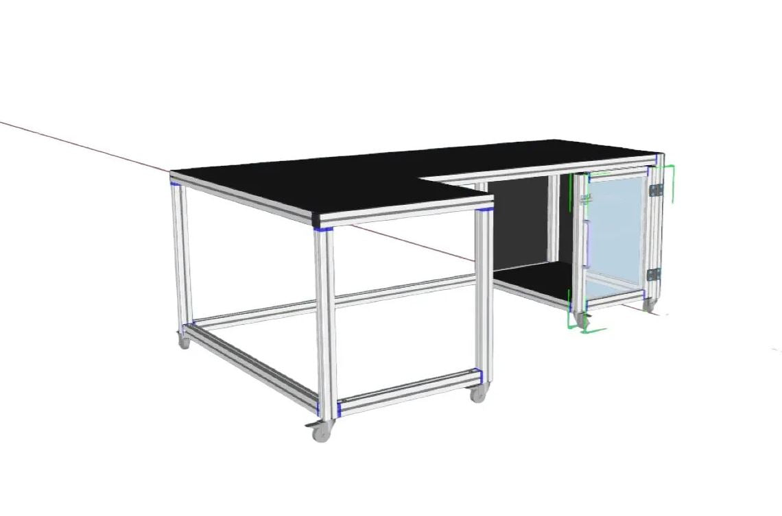 Lab – Trespa Top L shape Desk – RM Modular and automation