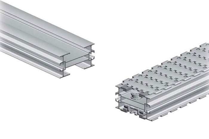 140mm Flexible Slat Chain Conveyor – RM Modular and automation